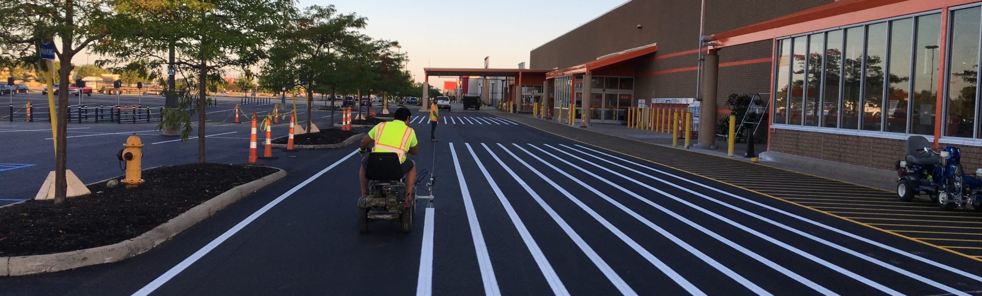 Warehouse Indoor Floor Epoxy Striping & Line Removal